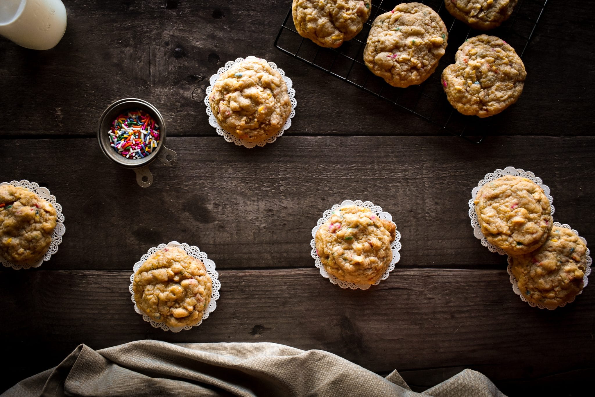 Chunky Birthday Cake Cookies from Scratch - Humbly Homemade