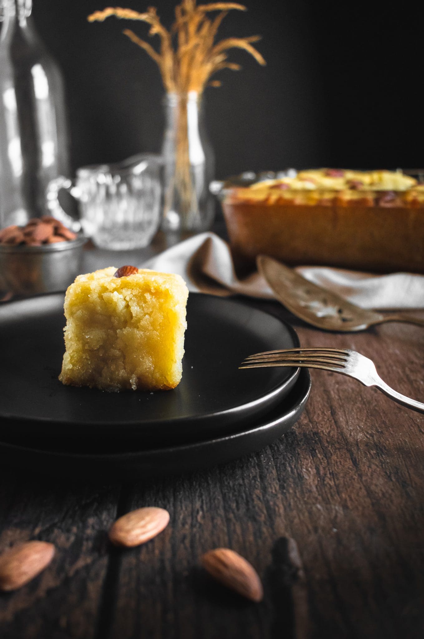 Basbousa - Easy Eggless Egyptian Semolina Yogurt Cake - Humbly Homemade
