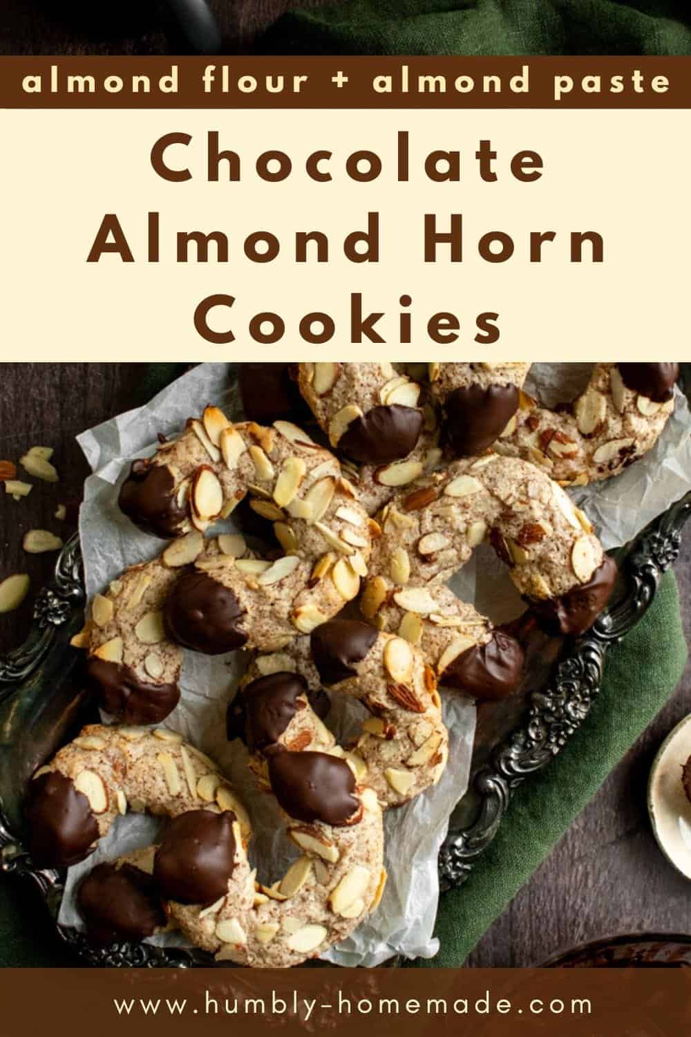 German Almond Horn Cookies with Almond Paste - Humbly Homemade