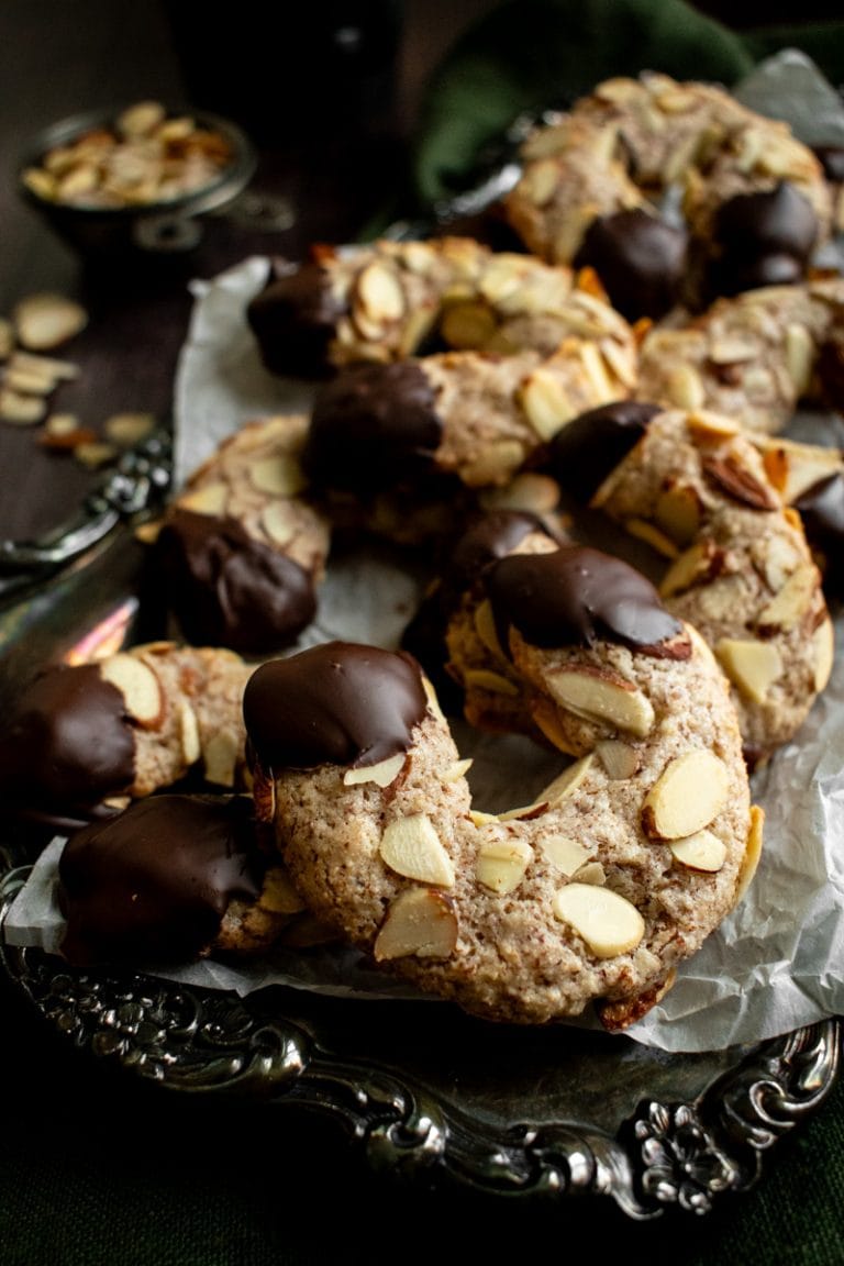 German Almond Horn Cookies with Almond Paste - Humbly Homemade