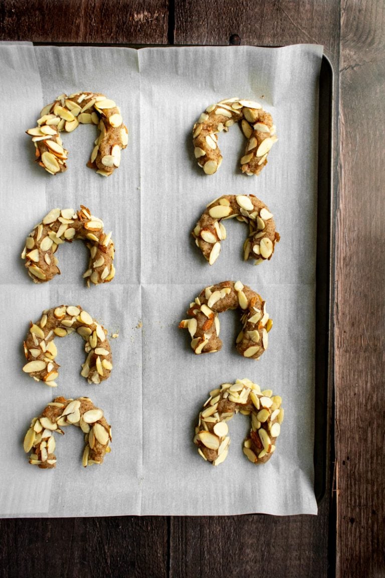 German Almond Horn Cookies with Almond Paste - Humbly Homemade