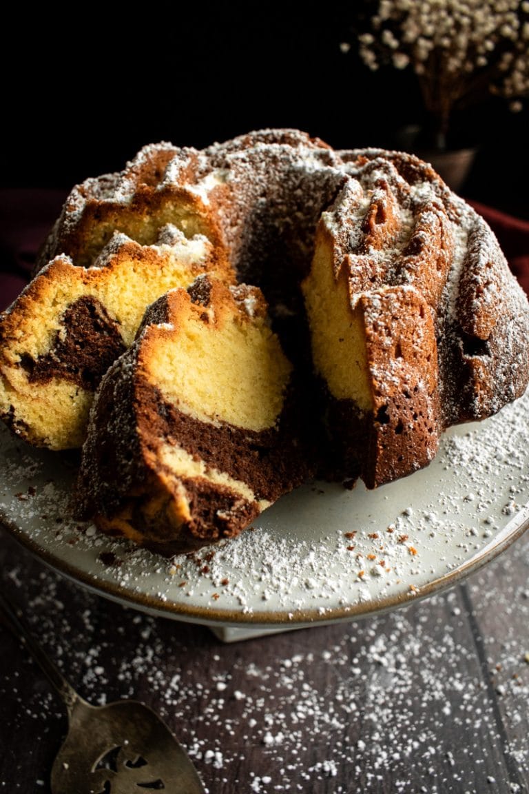 German Marble Cake (Marmorkuchen) - Humbly Homemade