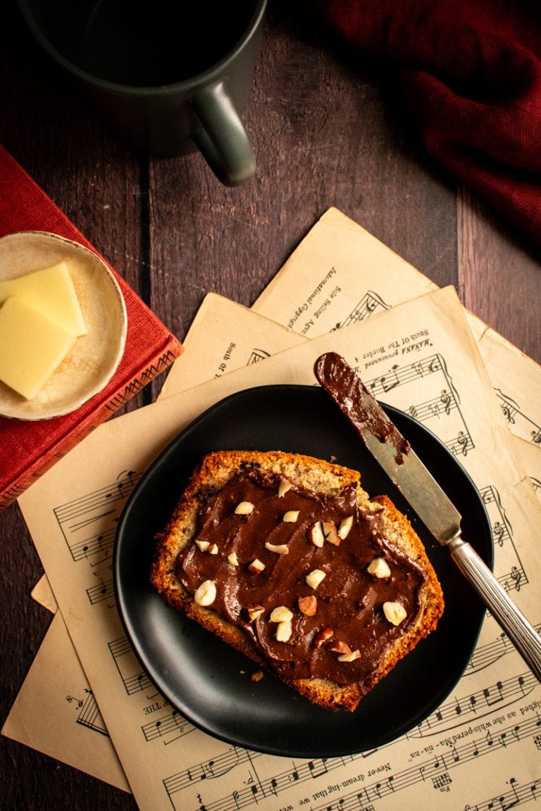 German Hazelnut Cake in a Loaf Pan | Nusskuchen - Humbly Homemade