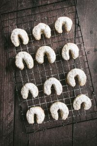 German Vanilla Crescent Cookies | Vanillekipferl - Humbly Homemade