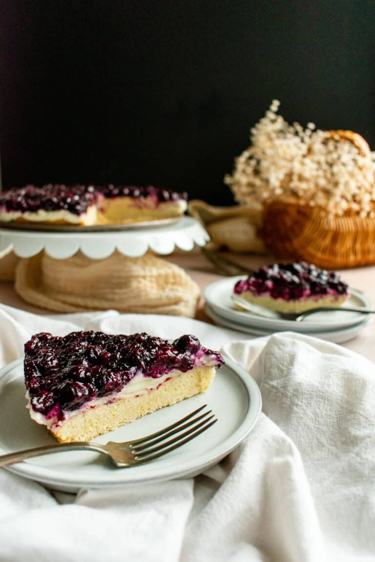 Blueberry Torte (Fresh or Frozen Berries) - Humbly Homemade