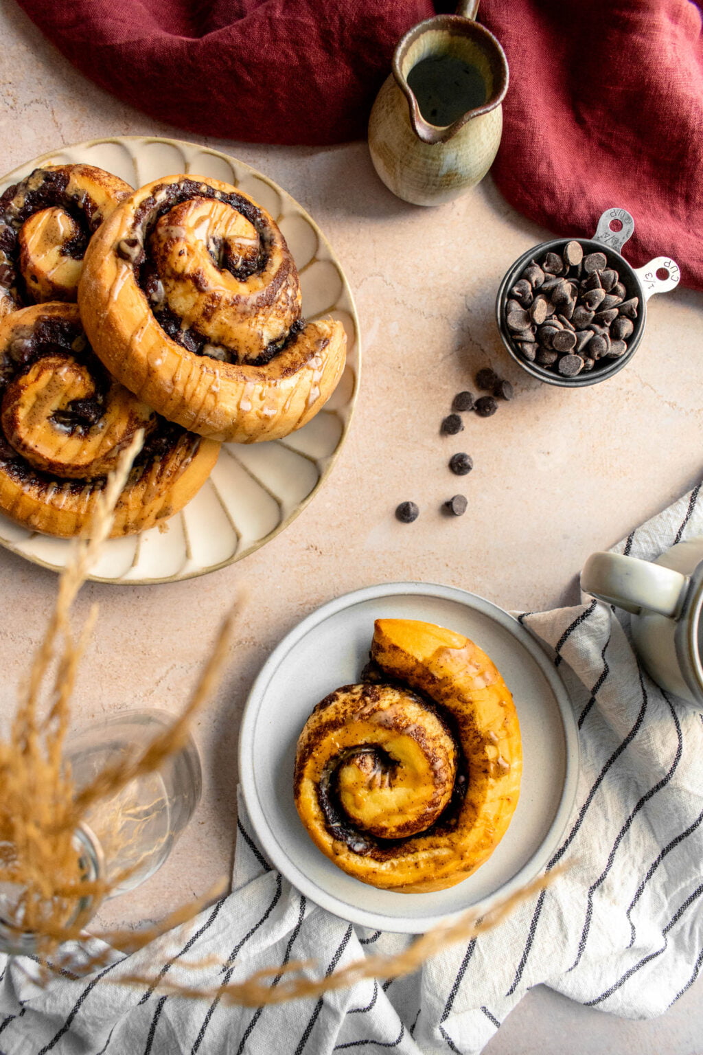 German Chocolate Cinnamon Rolls - Humbly Homemade