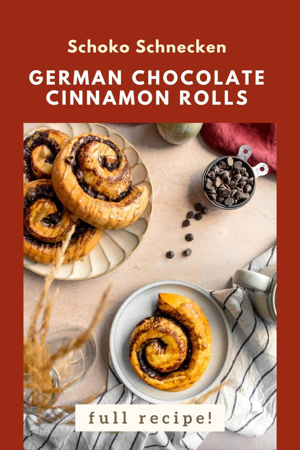 German Chocolate Cinnamon Rolls - Humbly Homemade