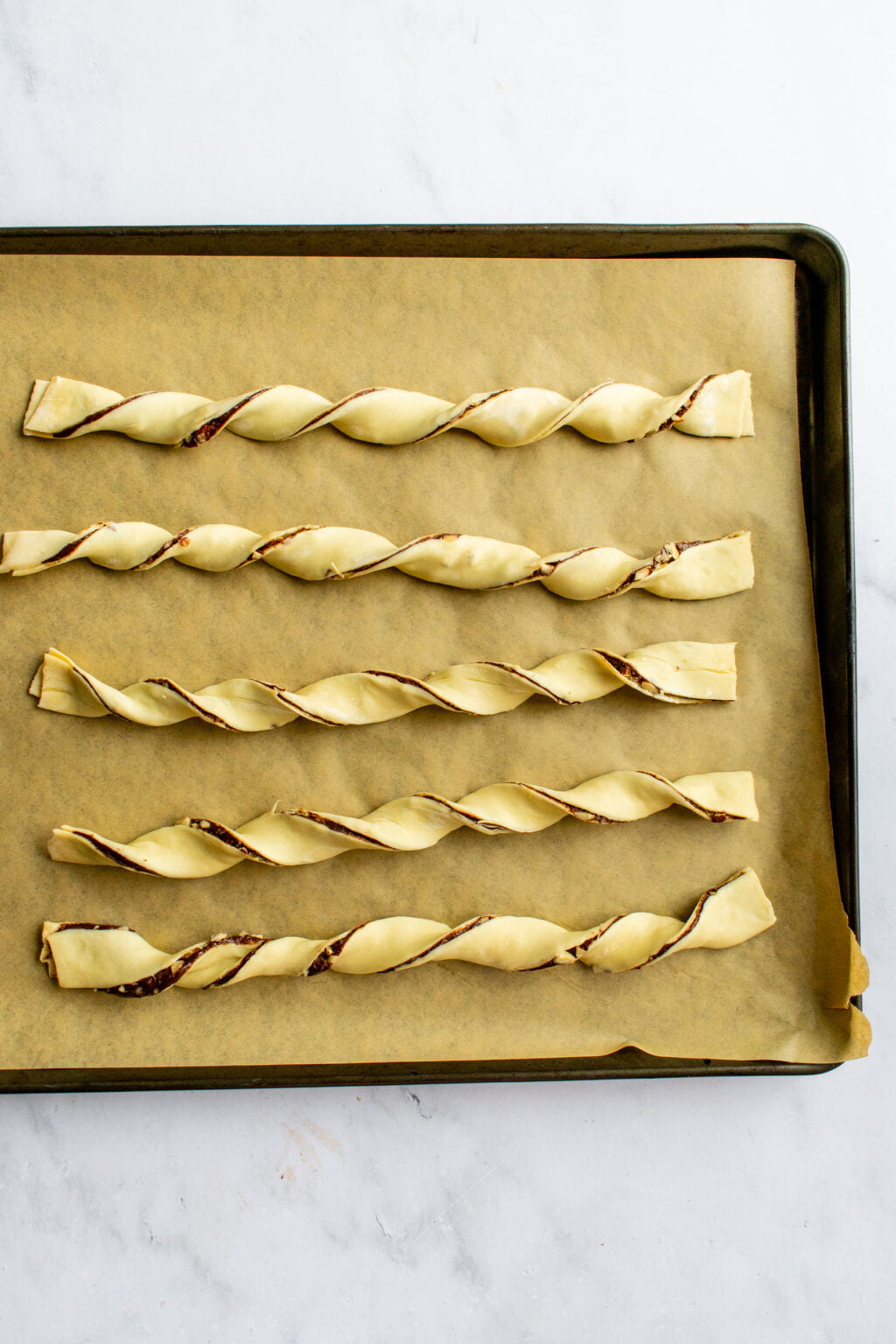 Puff Pastry Chocolate Twists - Nussstangen - Humbly Homemade