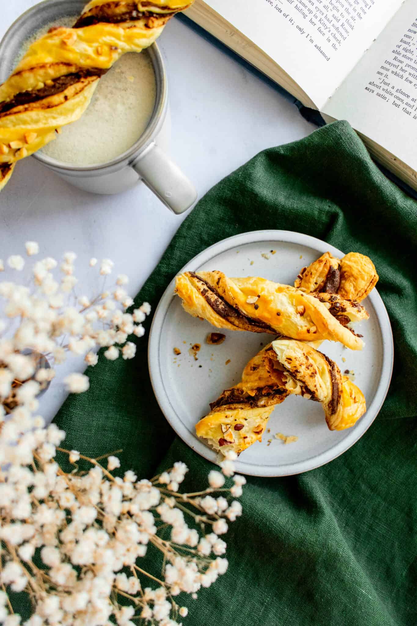 Puff Pastry Chocolate Twists - Nussstangen - Humbly Homemade