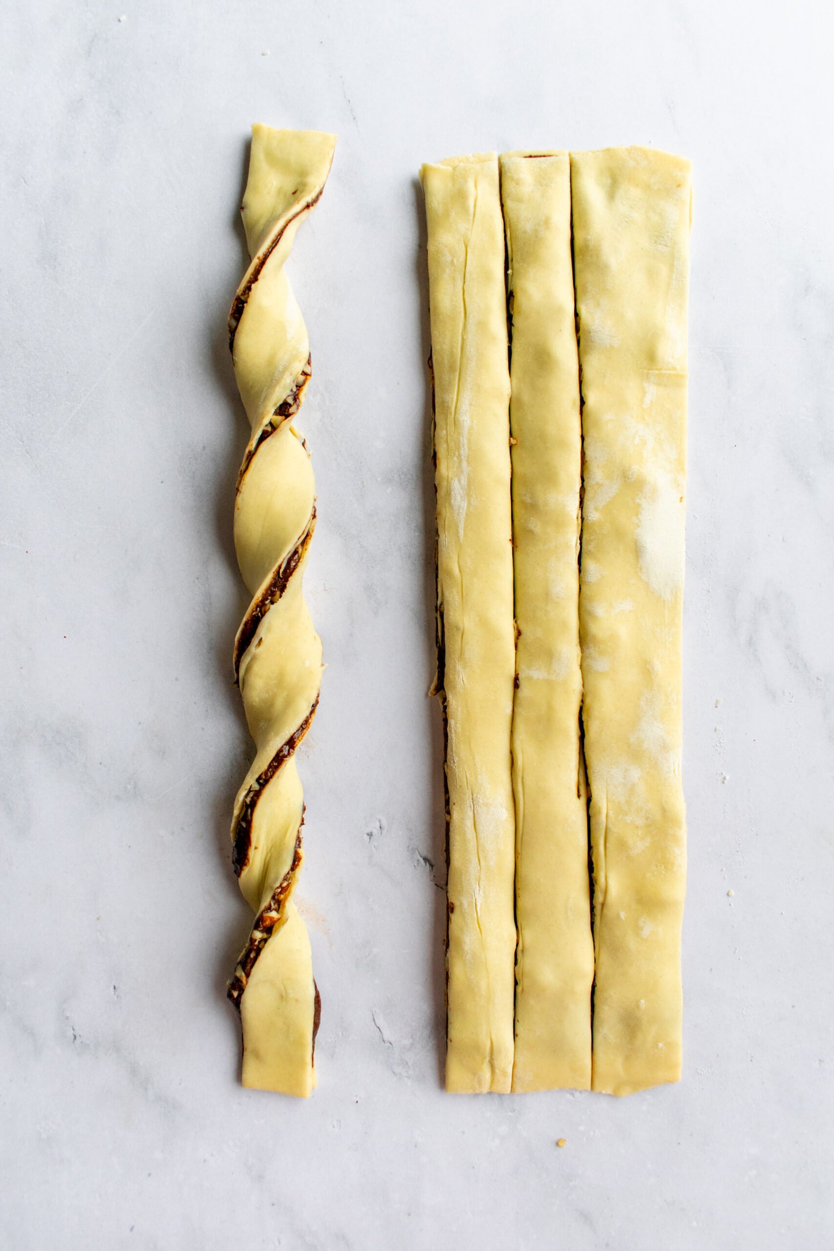 Puff Pastry Chocolate Twists - Nussstangen - Humbly Homemade