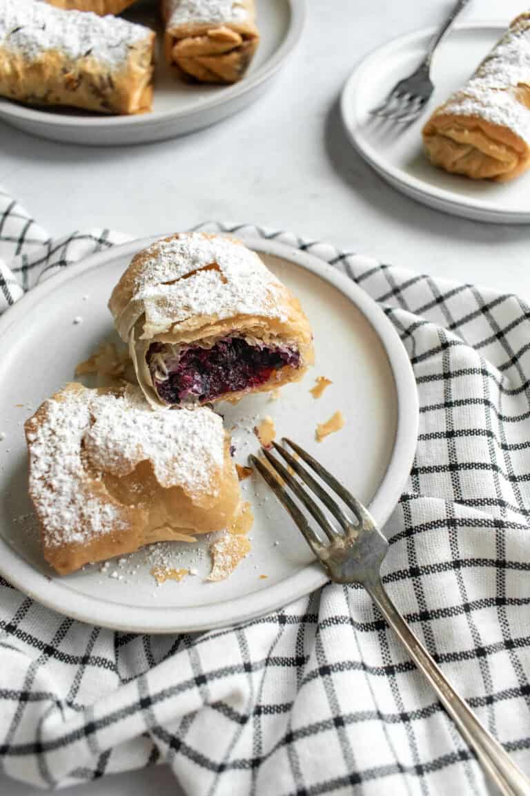 Blueberry Strudel with Phyllo Dough - Humbly Homemade