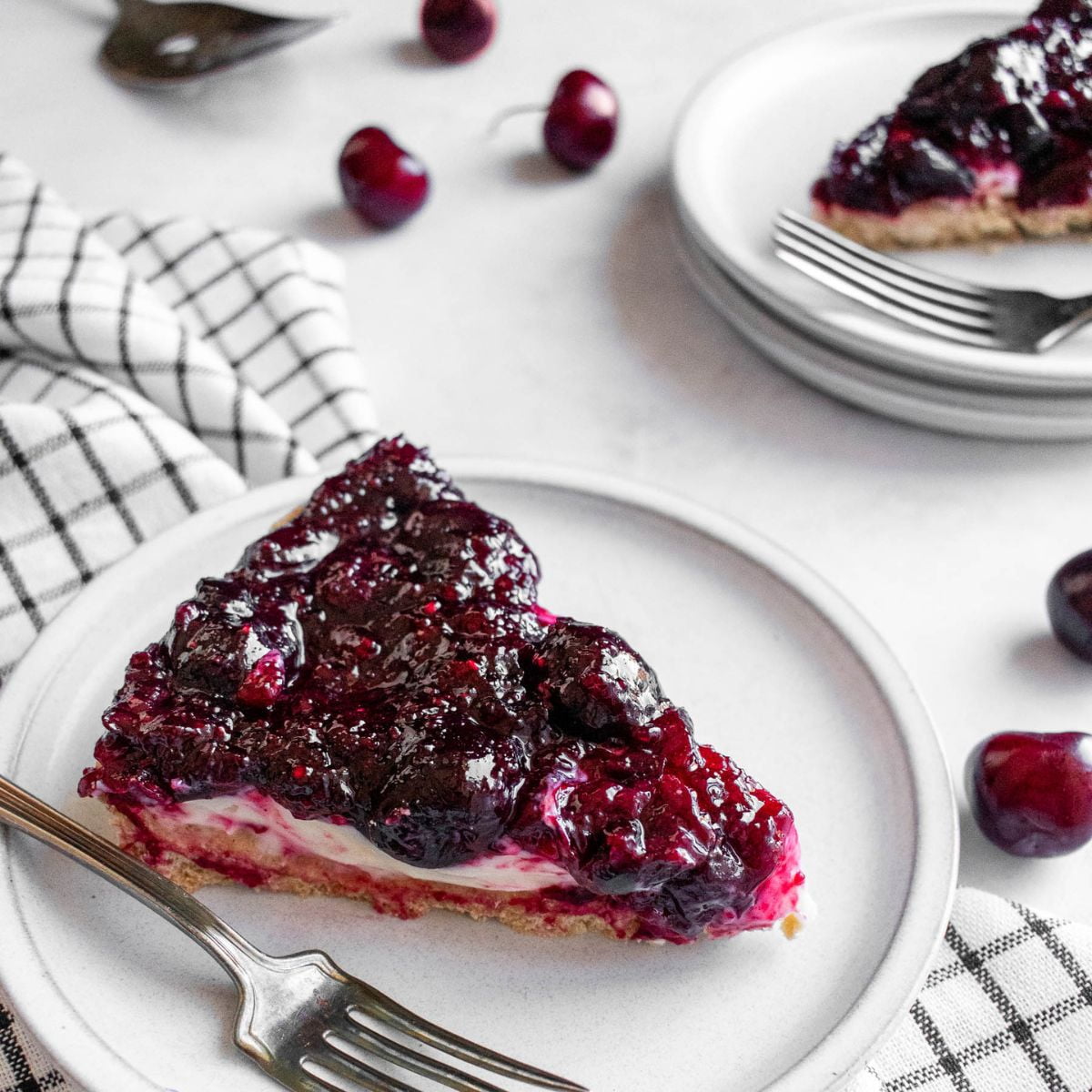 Easy Cream Cheese Cherry Torte - Humbly Homemade