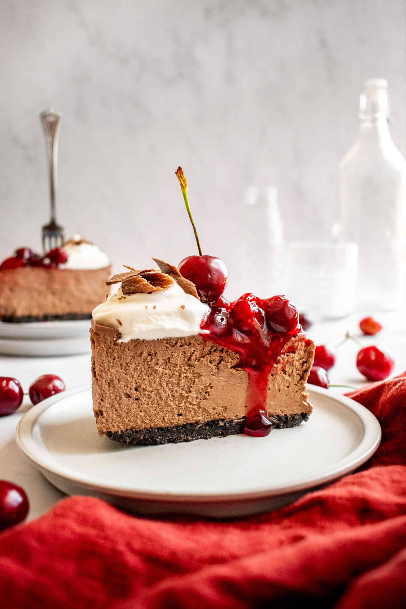 Black Forest Cheesecake | Chocolate Cheesecake with Cherries - Humbly ...