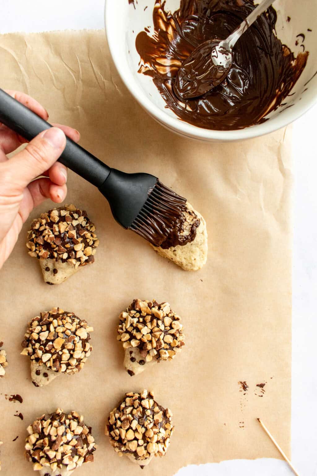 Hedgehog Cookies with Chocolate and Almonds - Humbly Homemade