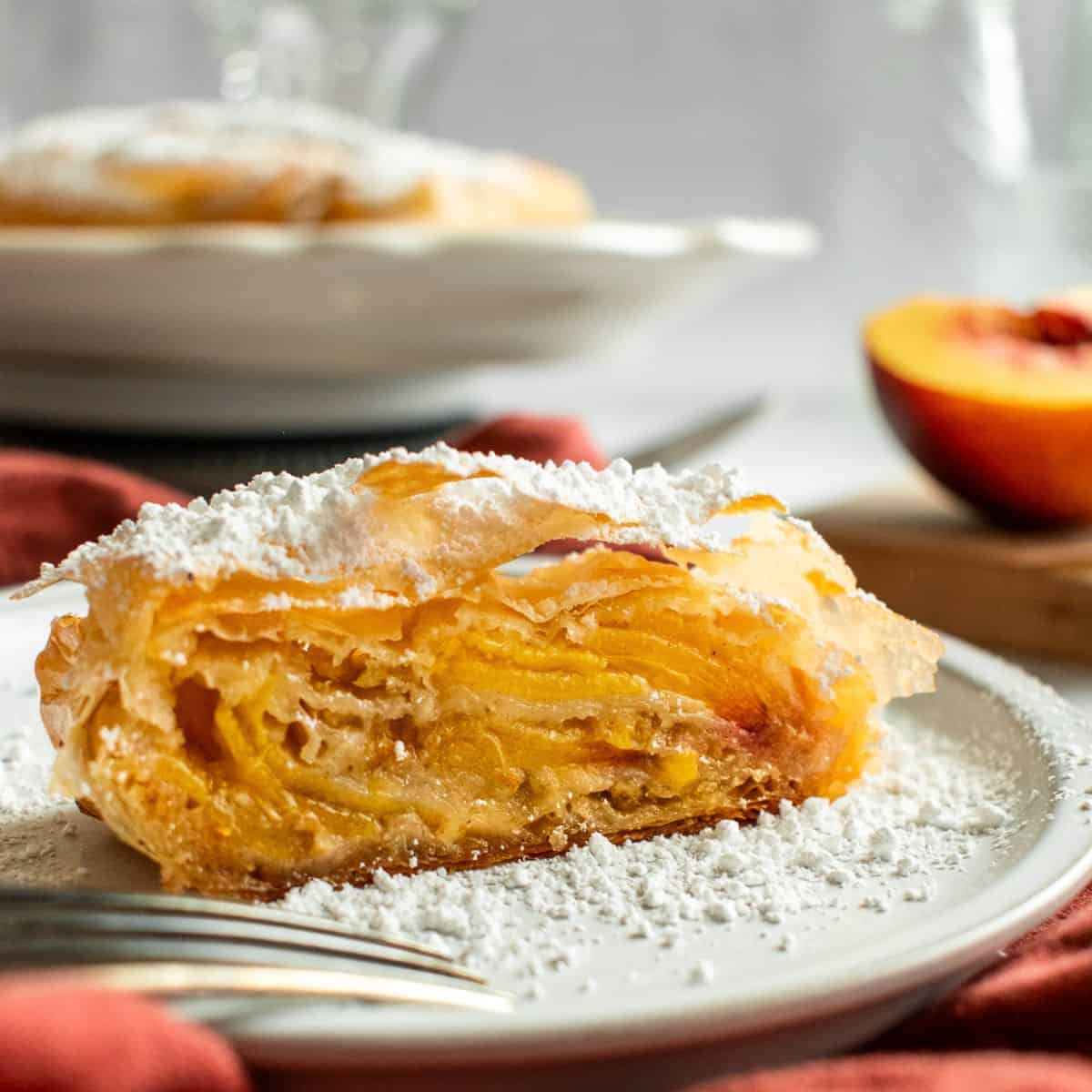 Peach Strudel with Fresh Peaches & Phyllo Dough - Humbly Homemade