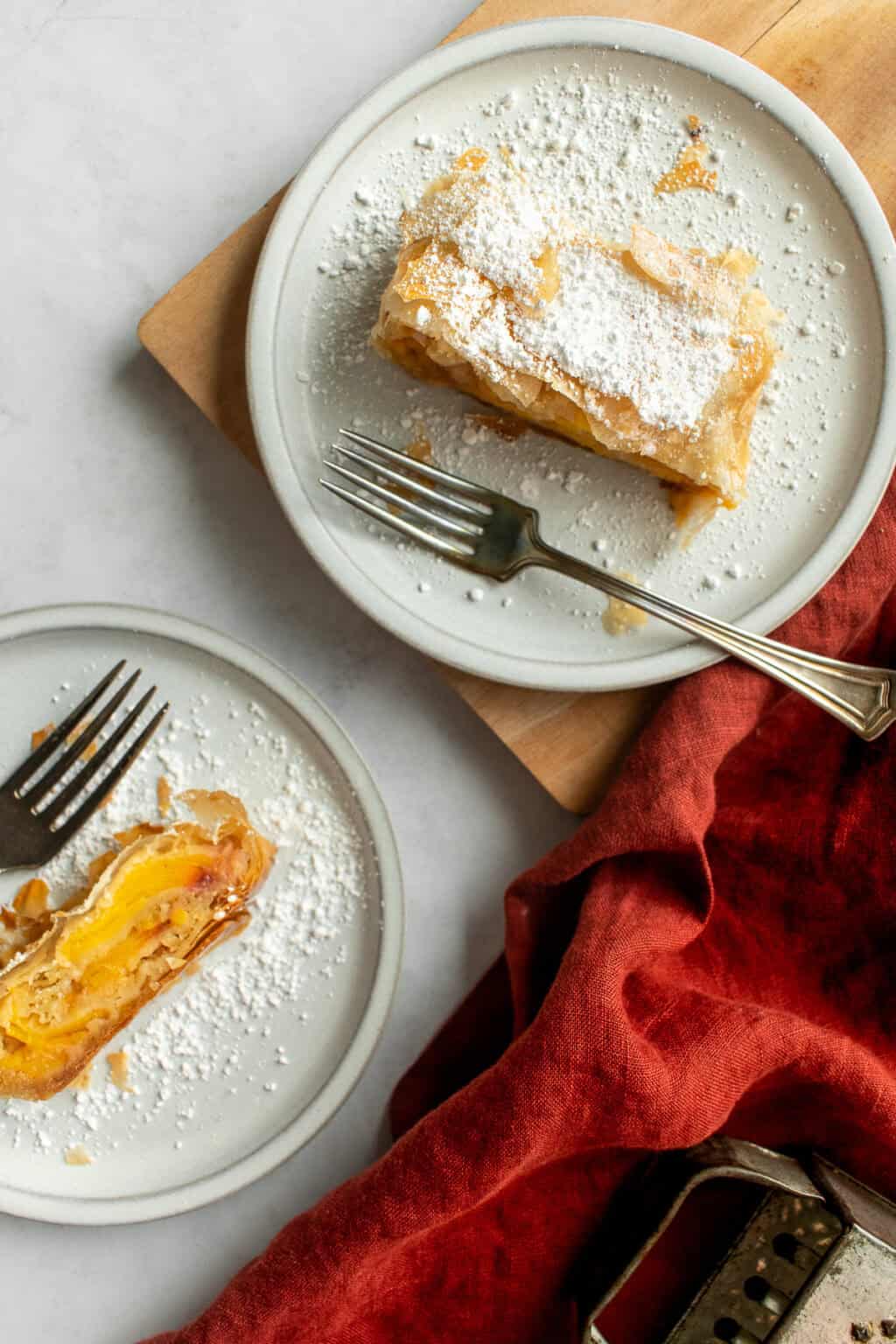 Peach Strudel with Fresh Peaches & Phyllo Dough - Humbly Homemade