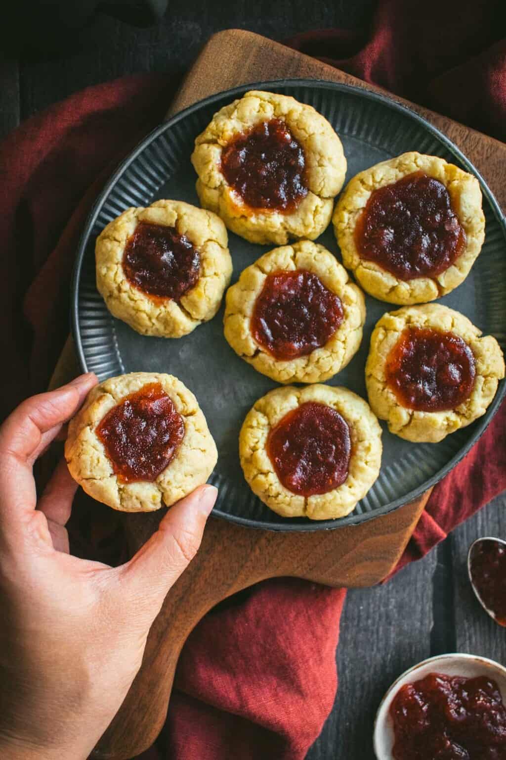 Jam Thumbprint Cookies | Kulleraugen or Engelsaugen - Humbly Homemade