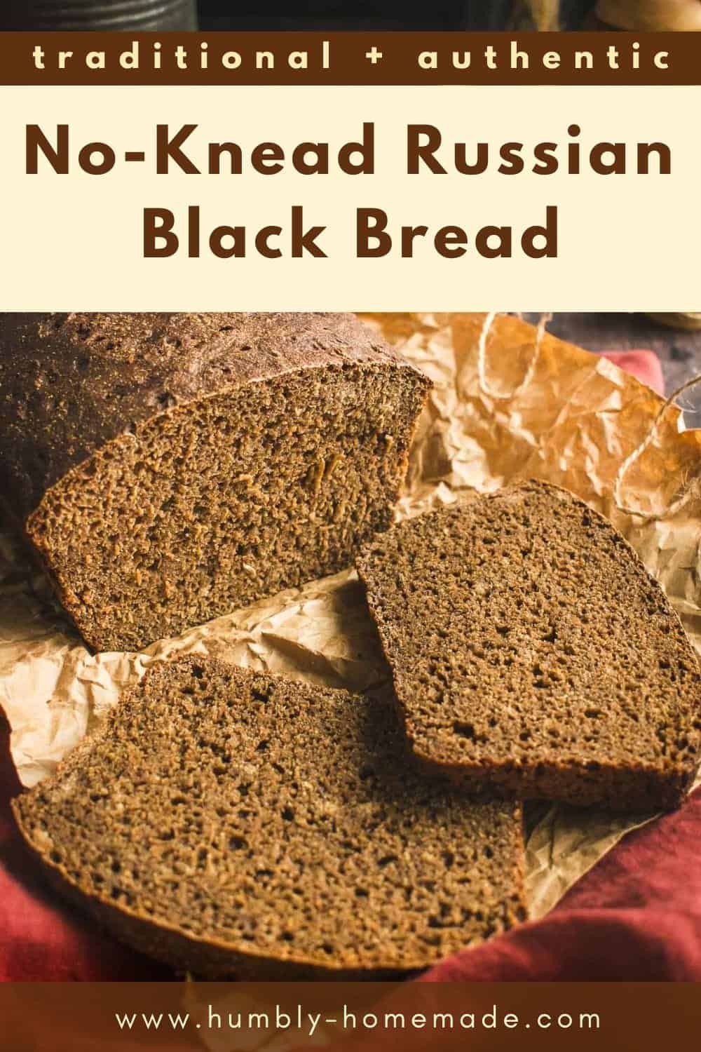 No-Knead Russian Black Bread without Sourdough - Humbly Homemade