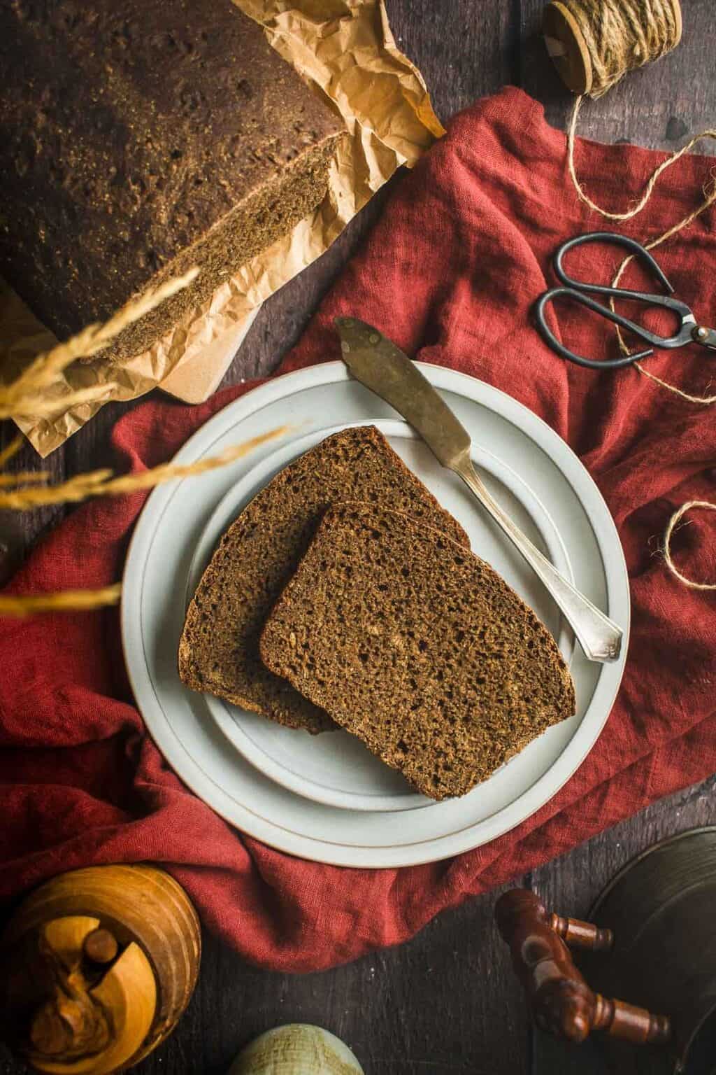 No-Knead Russian Black Bread without Sourdough - Humbly Homemade