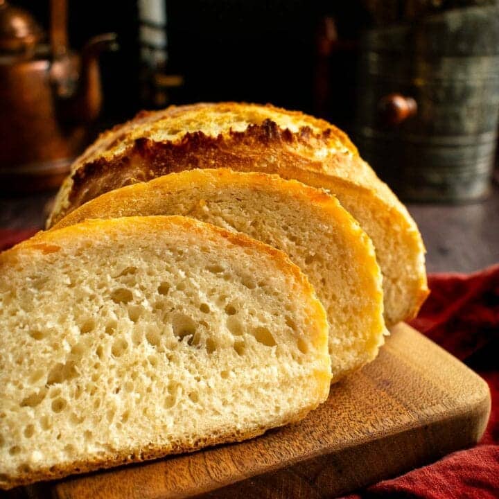 No-Knead Overnight Artisan 3 Ingredient Bread - Humbly Homemade