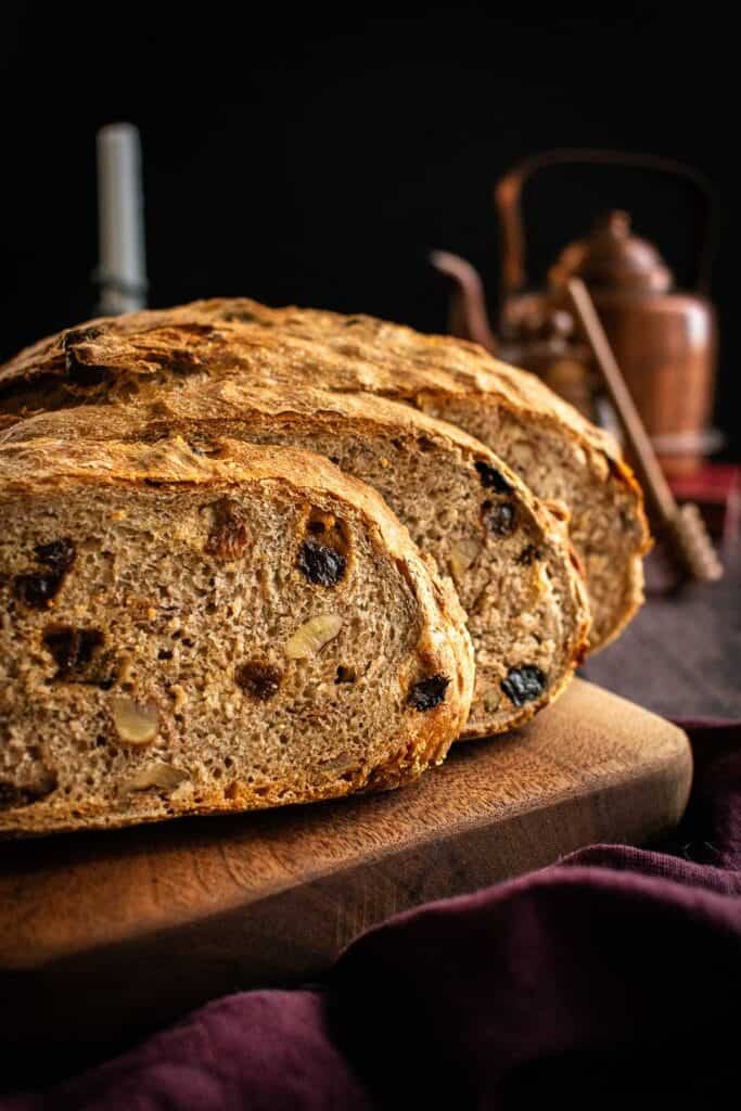 No-Knead Cinnamon Walnut Raisin Bread - Humbly Homemade