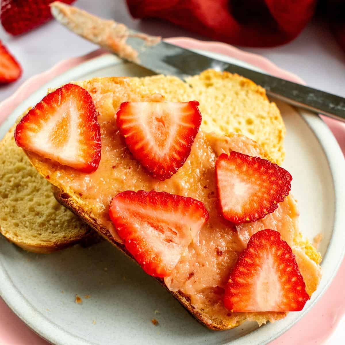 5-Minute Whipped Strawberry Butter - Humbly Homemade