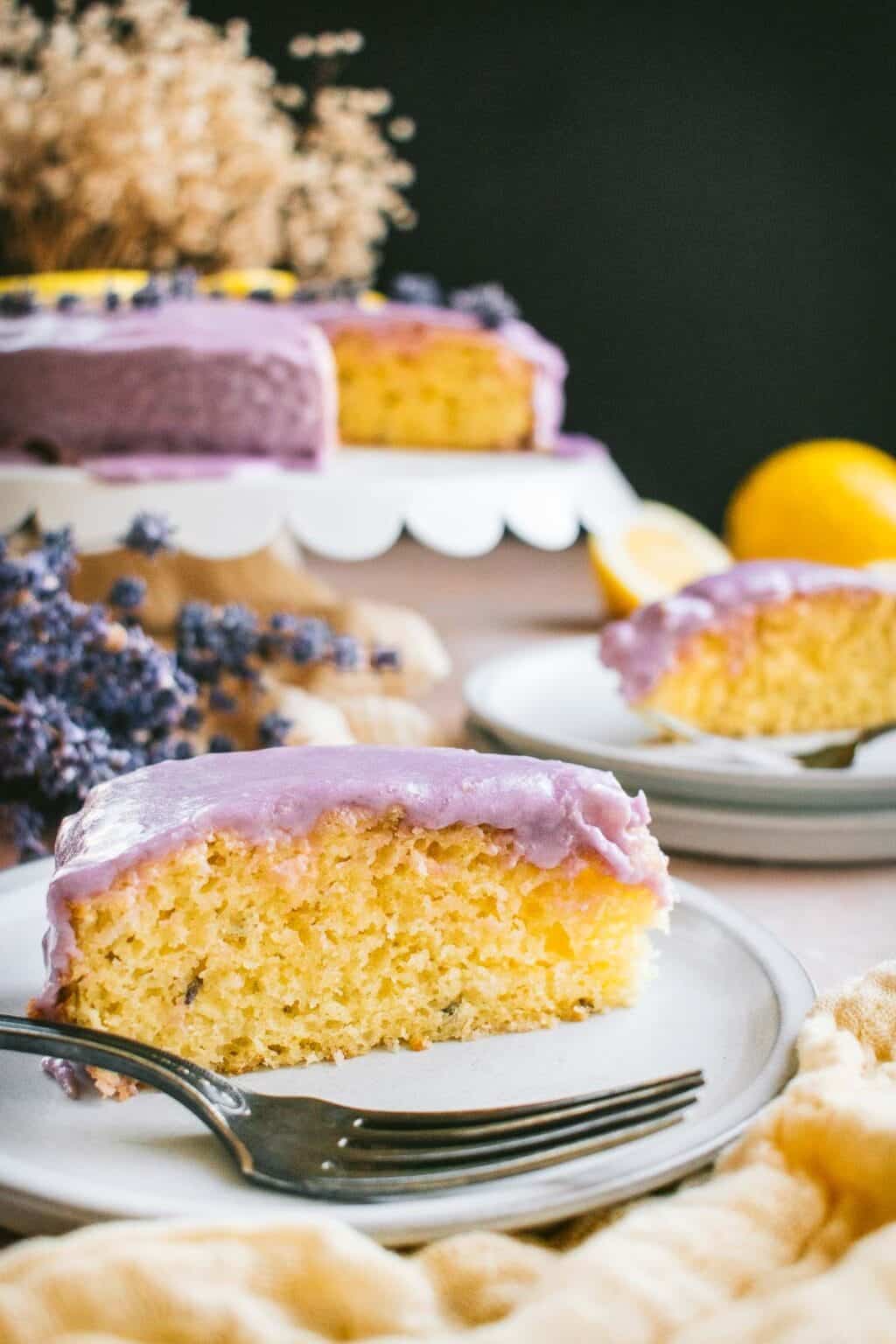 Moist Lemon Lavender Cake with Lemon Drizzle - Humbly Homemade