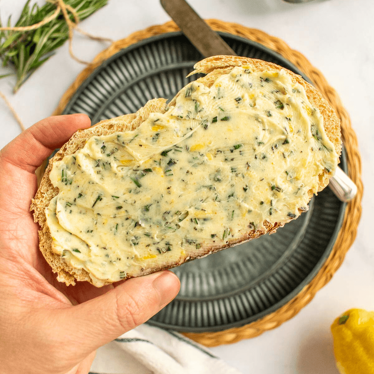 5-Minute Onion Rosemary Butter - Humbly Homemade