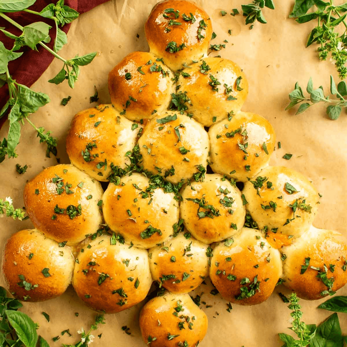 Cheesy Christmas Tree Pull Apart Bread - Humbly Homemade