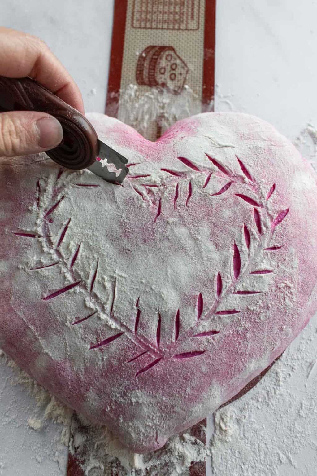 Pink Heart Shaped Bread (in the Dutch Oven) - Humbly Homemade