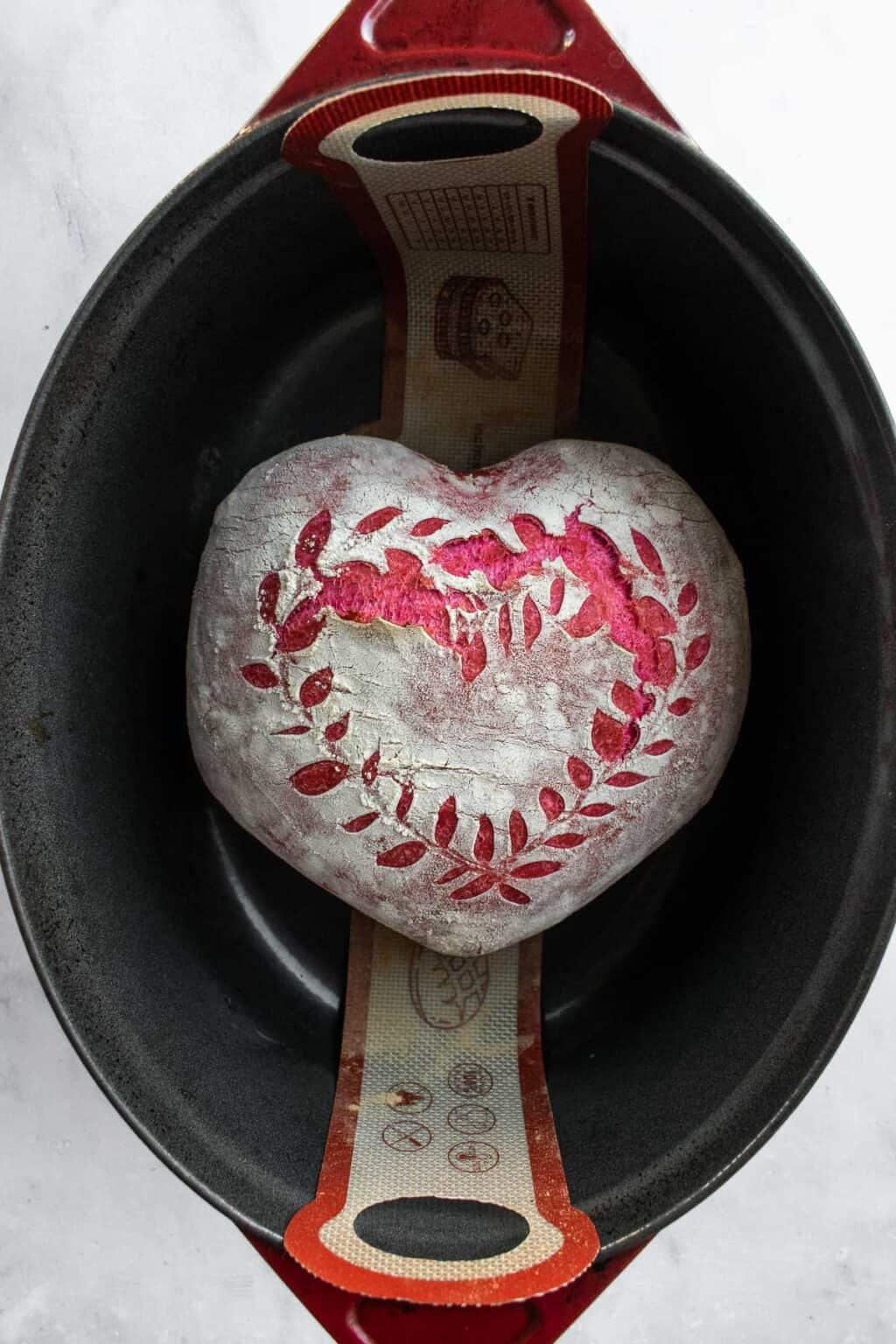 Pink Heart Shaped Bread (in the Dutch Oven) - Humbly Homemade