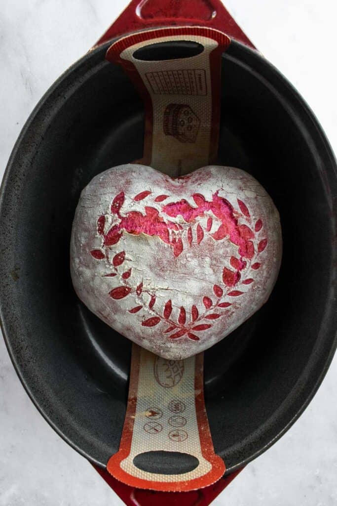 Pink Heart Shaped Bread (in the Dutch Oven) - Humbly Homemade
