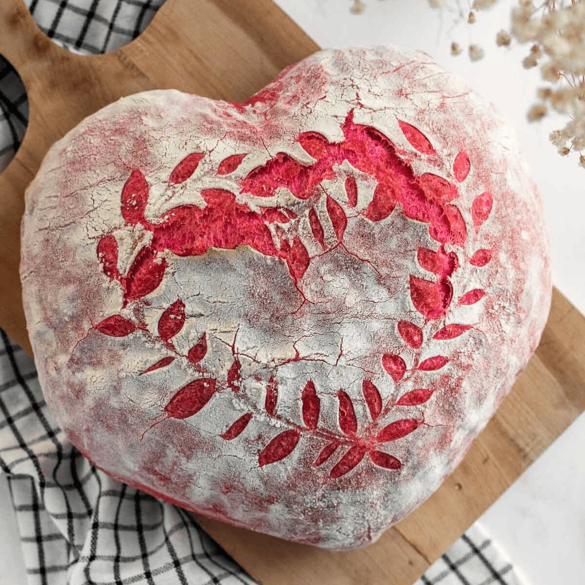 Pink Heart Shaped Bread (in the Dutch Oven) - Humbly Homemade